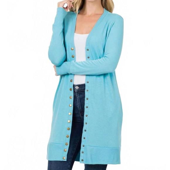 Zenana Outfitters | Sweaters | New Zenana Full Sleeve Long Snap ...
